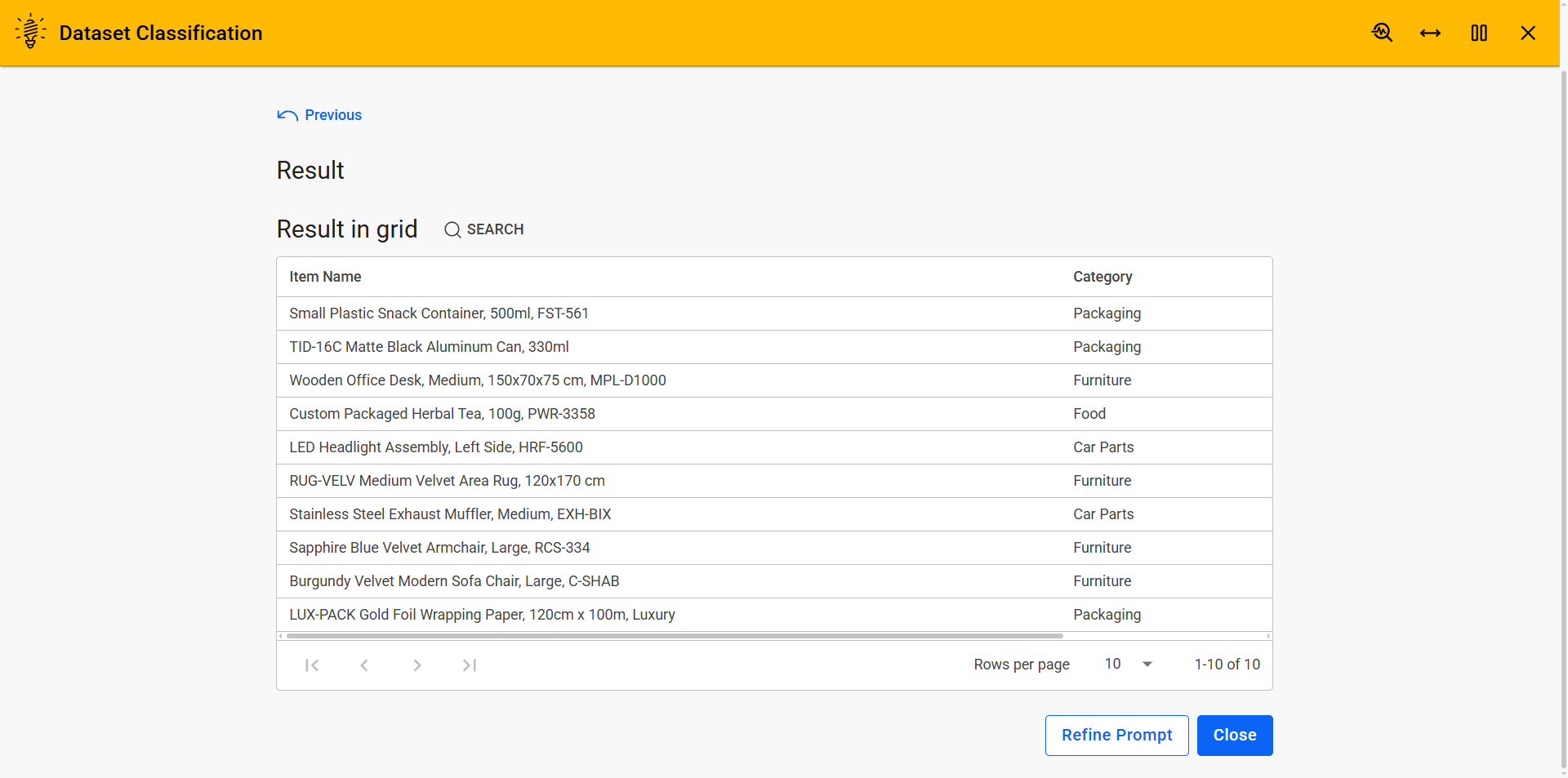 Dataset Classification - ChatGPT Example - Novacura Marketplace 2025